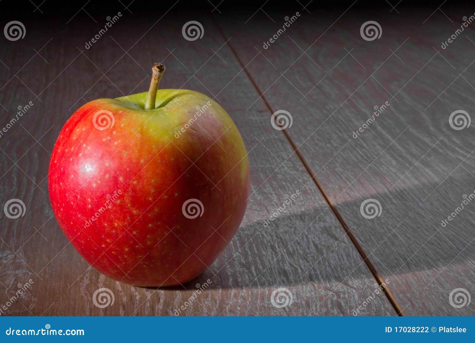 Apple on a wooden table stock photo. Image of diet, healthy - 17028222