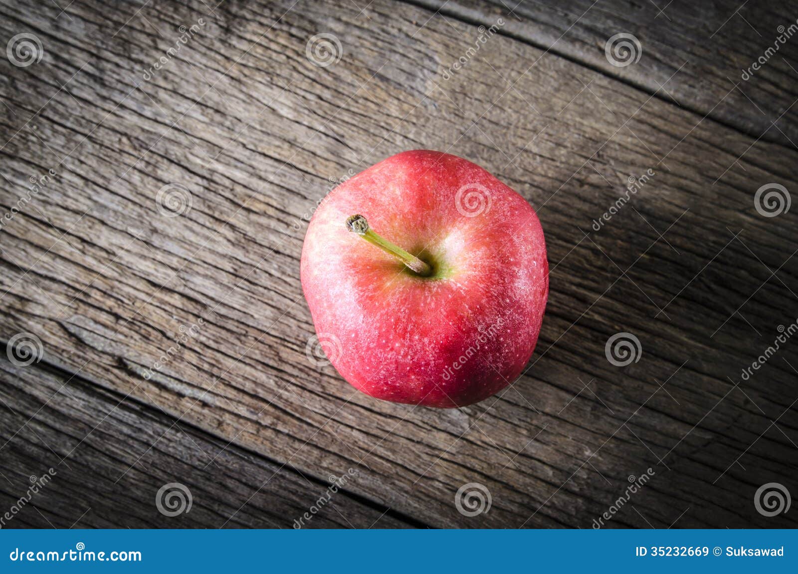 Apple on wooden table stock image. Image of apple, delicious - 35232669