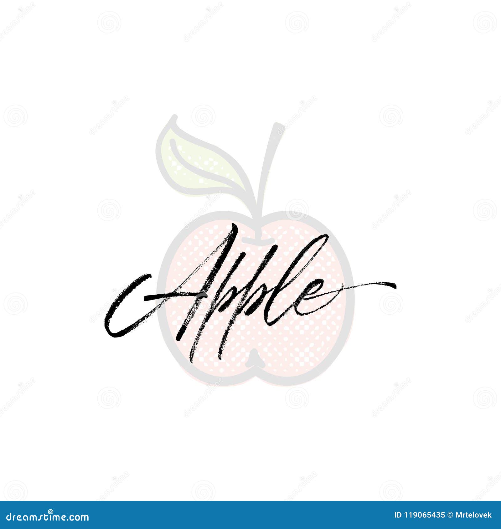 Apple Word on Background Illustration. Fruit Web Element, Isolated ...