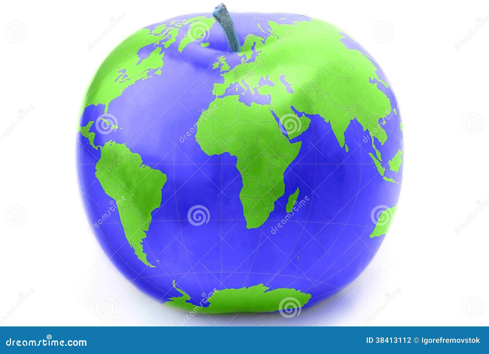 Apple With World Map Stock Photography | CartoonDealer.com #22717334