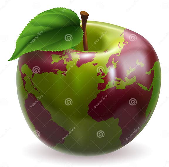 Apple world globe stock vector. Illustration of africa - 22762389