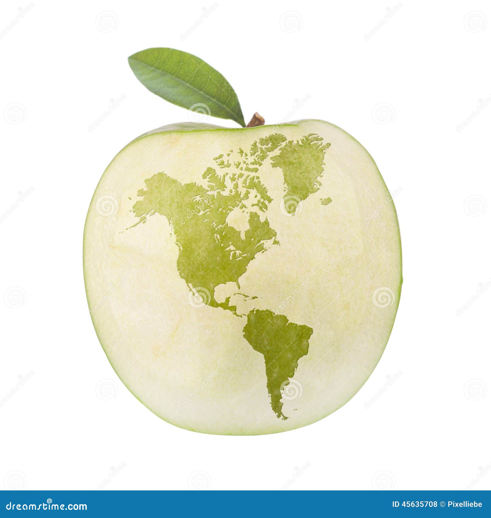 Apple world stock illustration. Illustration of geography - 45635708