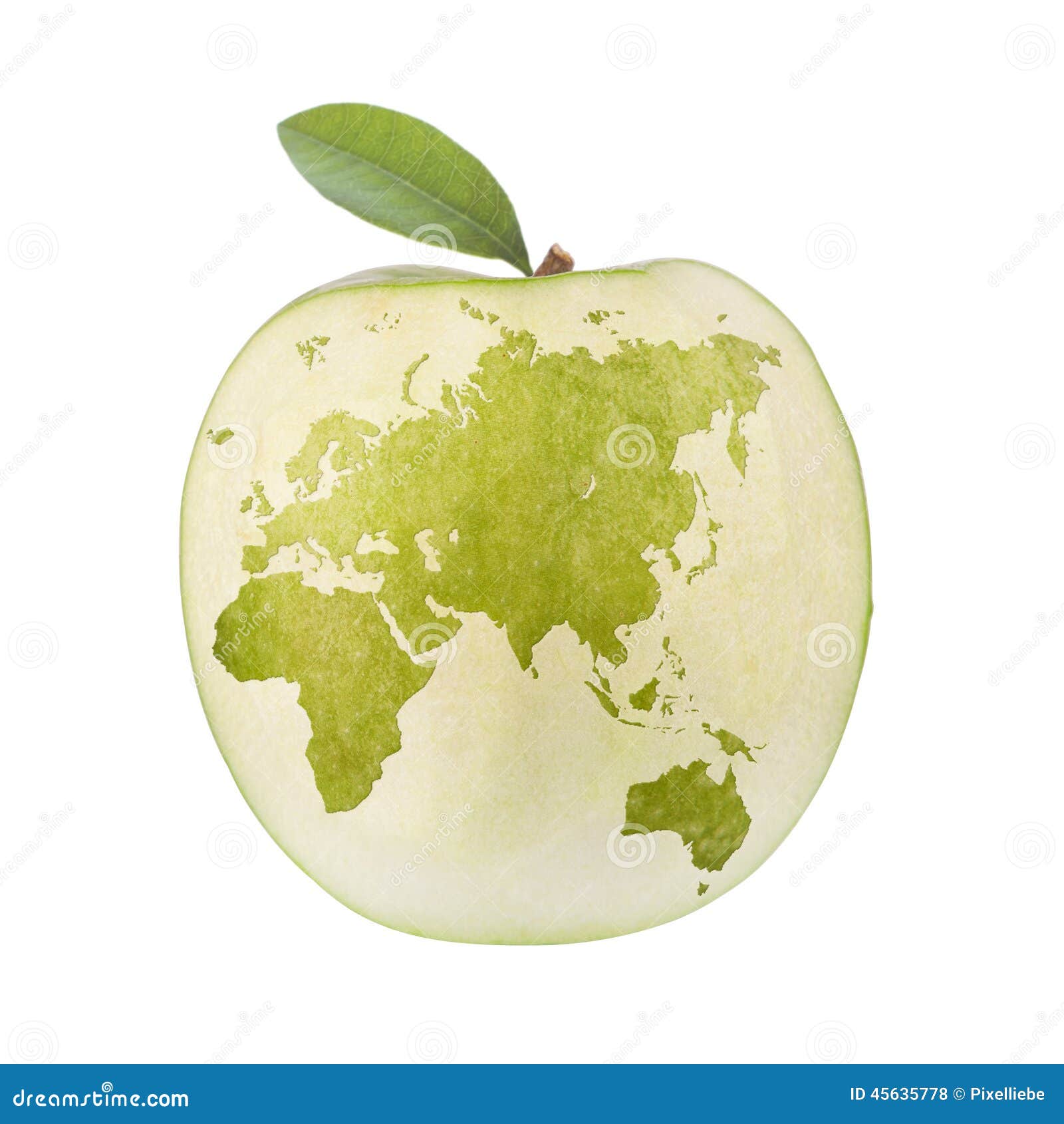 Apple world stock illustration. Illustration of leaf - 45635778