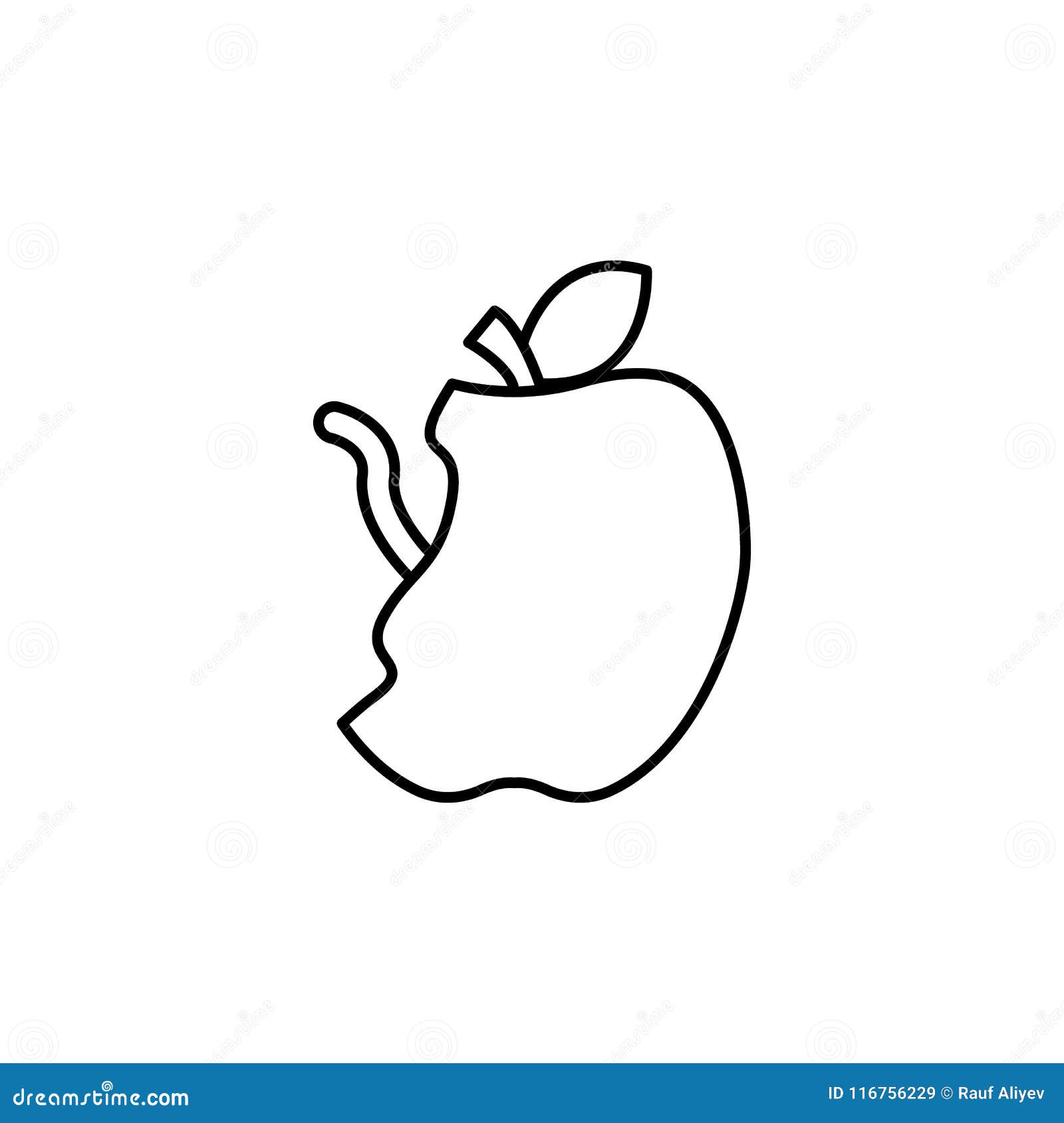 Apple with a Worm Icon. Element of Web Icon for Mobile Concept a Stock ...