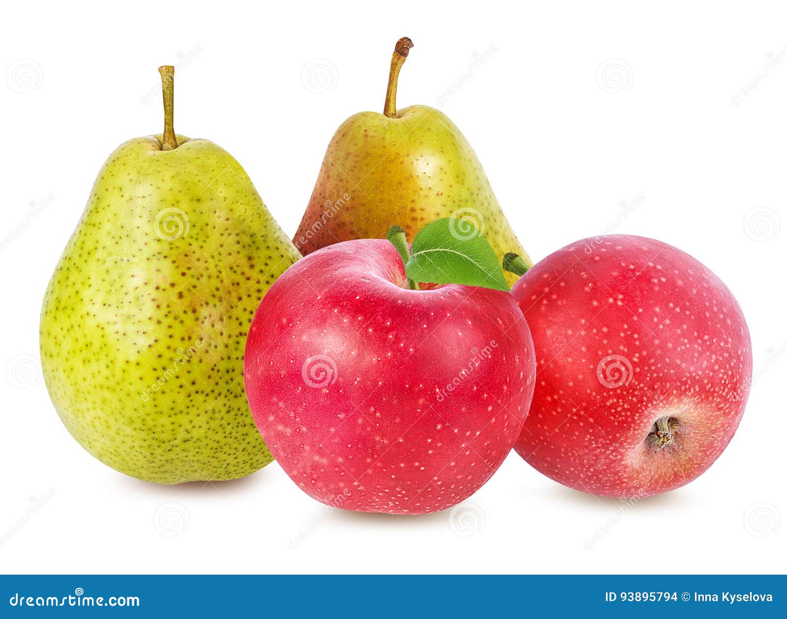 Apple Y Pera Aislados En Blanco Foto de archivo - Imagen de rojo, color ...