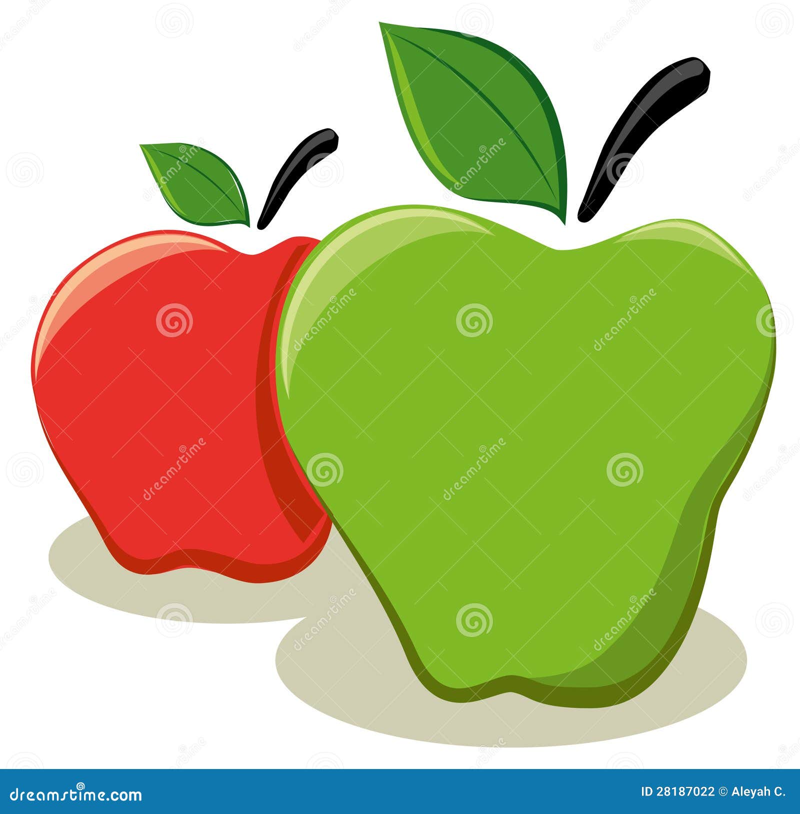 Apples stock vector. Illustration of green, vector, fruit - 28187022