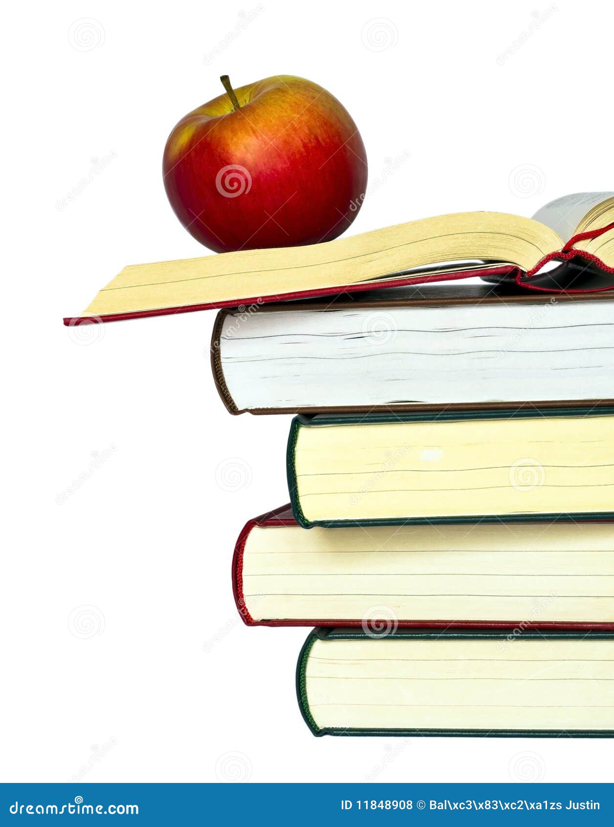 Apples and Books stock photo. Image of cover, group, green - 11848908