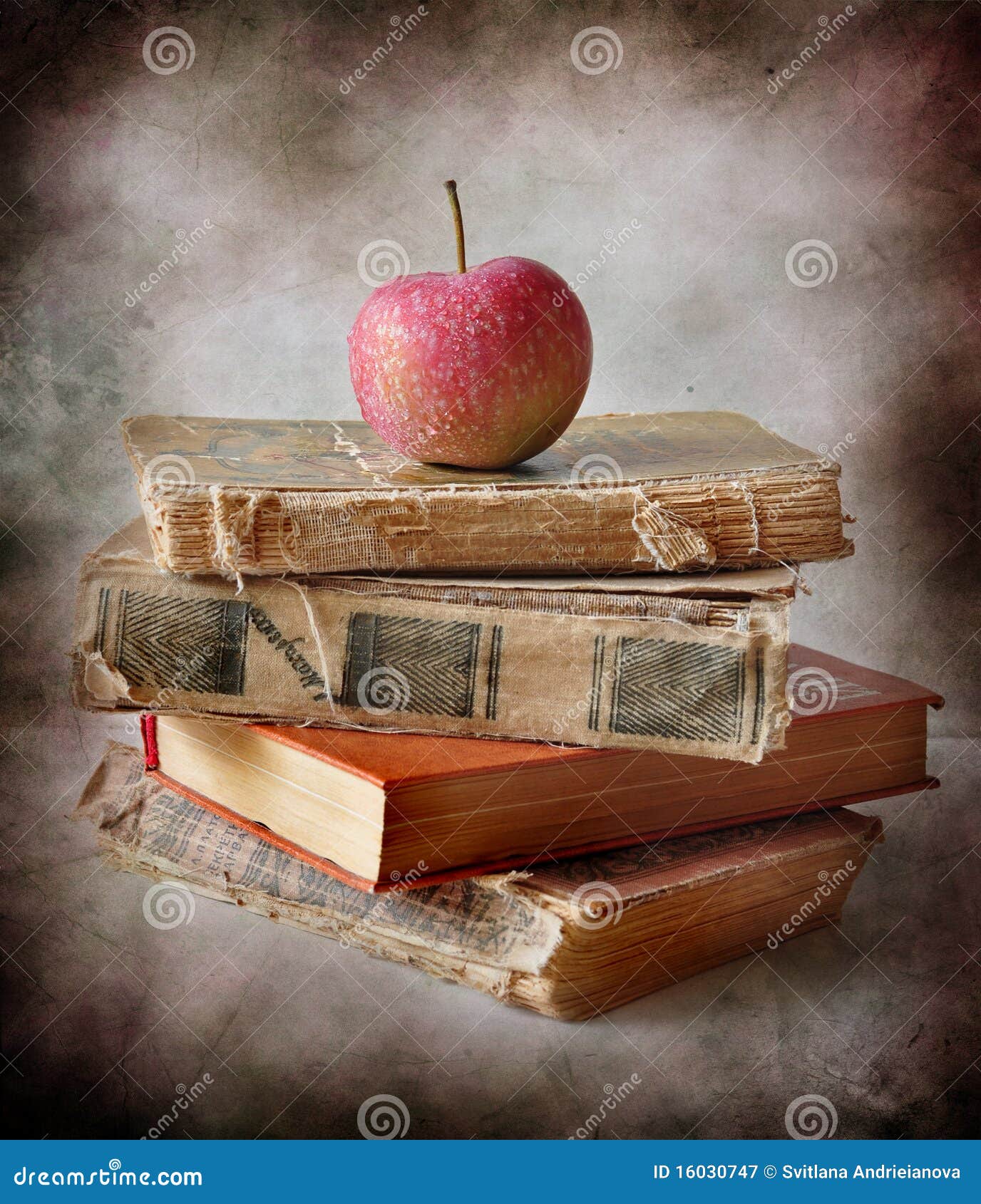 Apples and books stock image. Image of reading, mind - 16030747