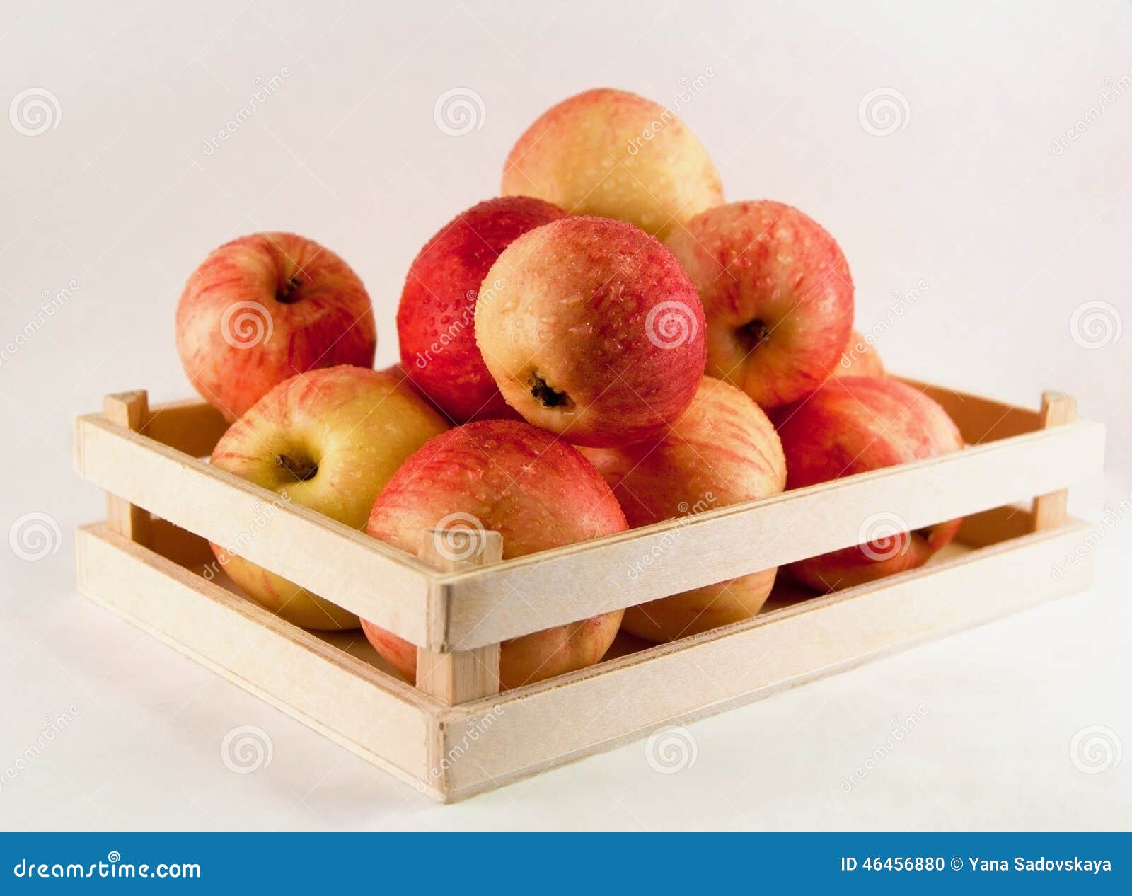 Apples in a box stock photo. Image of organic, ripe, crop - 46456880