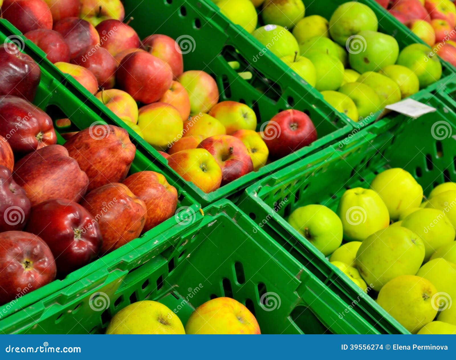 The apples in boxes stock photo. Image of price, food - 39556274