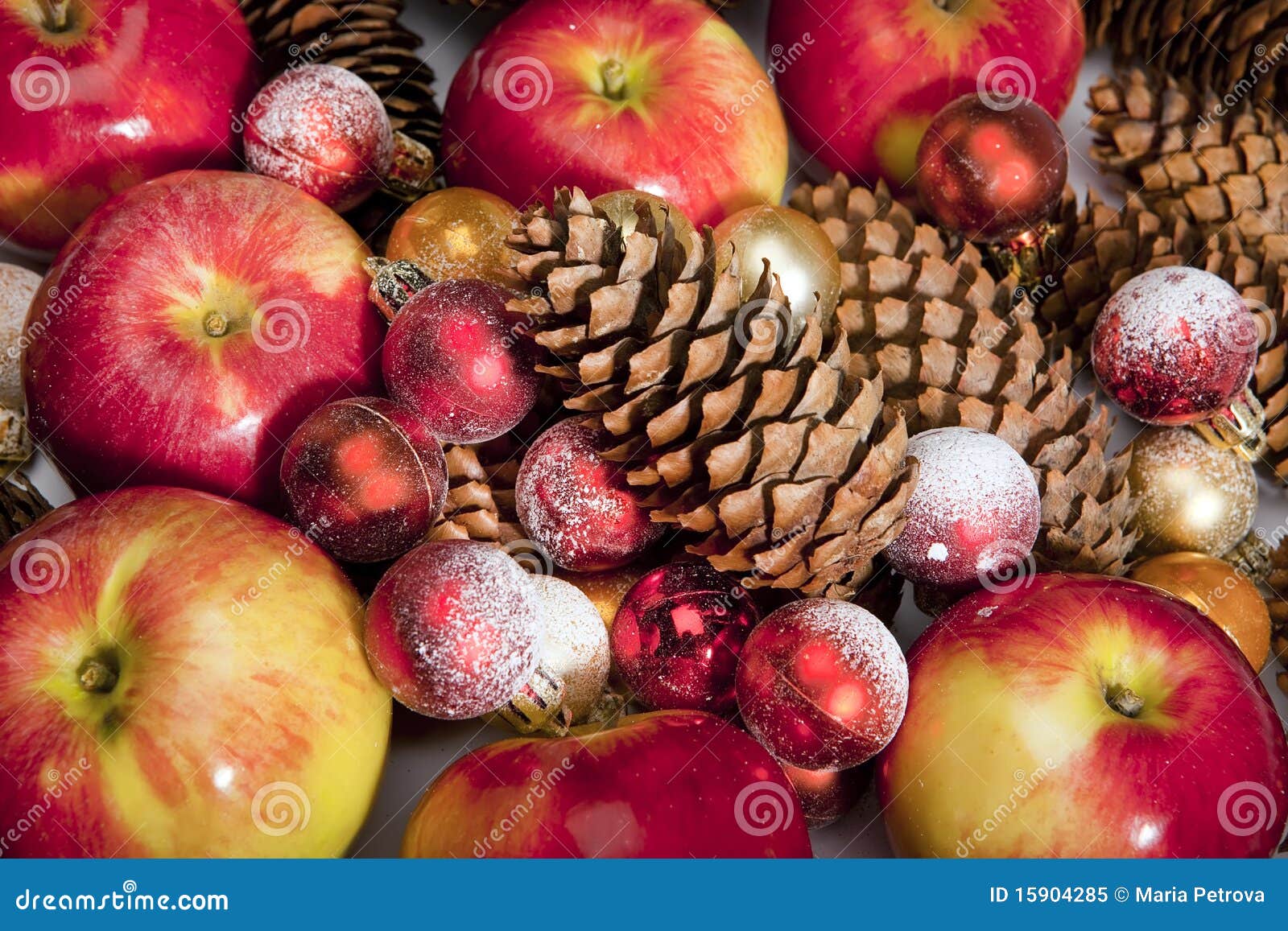 Apples, Bumps & Balls with the Snow Stock Image - Image of year, season ...