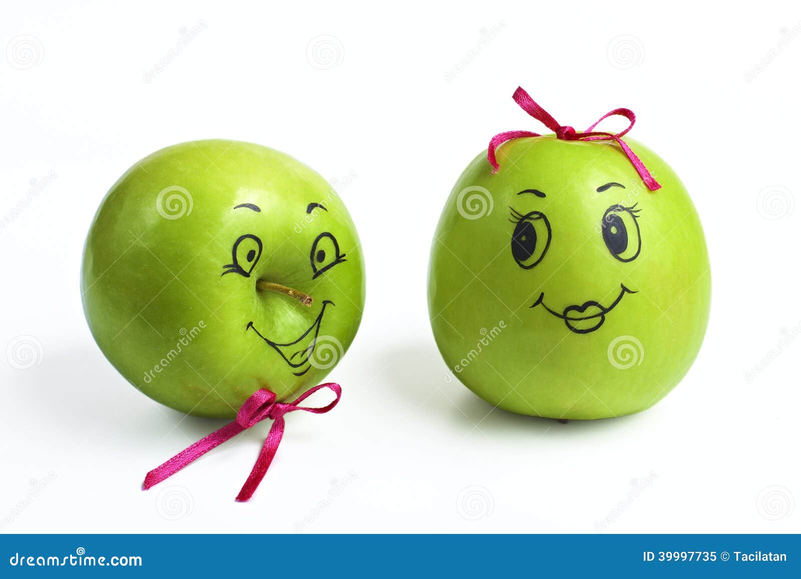 Apples with Comically Painted Faces Stock Image - Image of nature ...