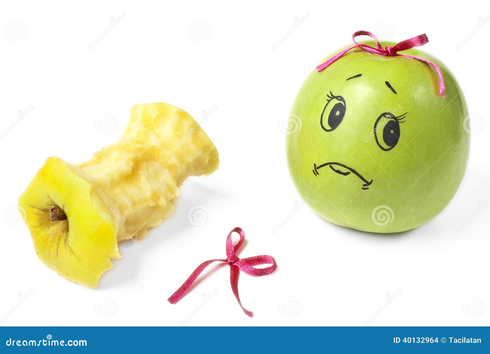 Apples with Comically Painted Faces Stock Photo - Image of aspirations ...