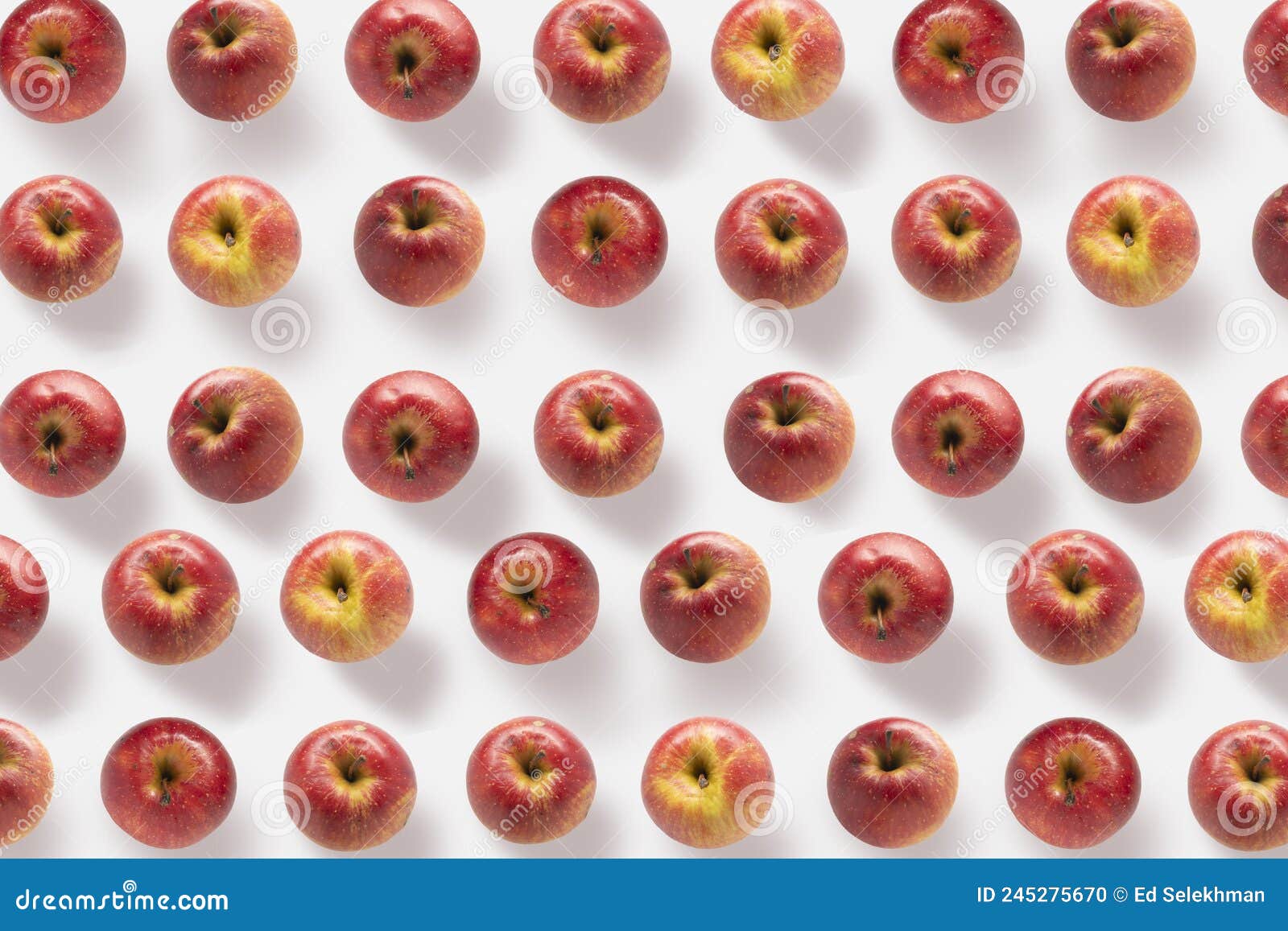 Apples of Different Colors Lie on a White Background Stock Photo ...