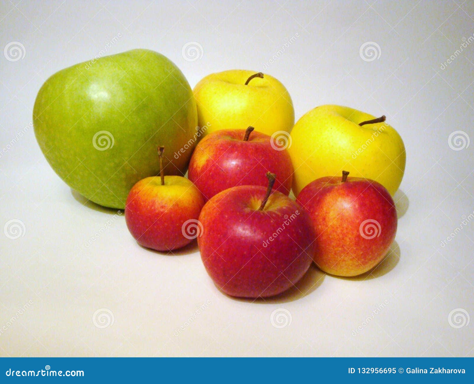 Apples of Different Sizes and Colours. Stock Image - Image of health ...