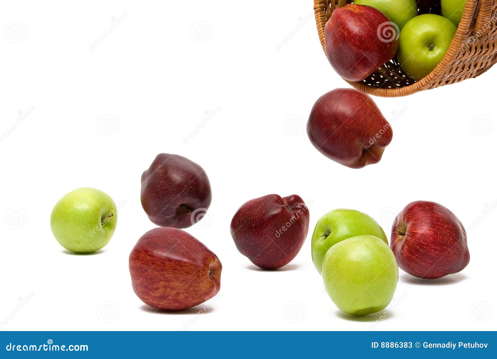 Apples Falling from a Basket Stock Image - Image of ripe, diet: 8886383