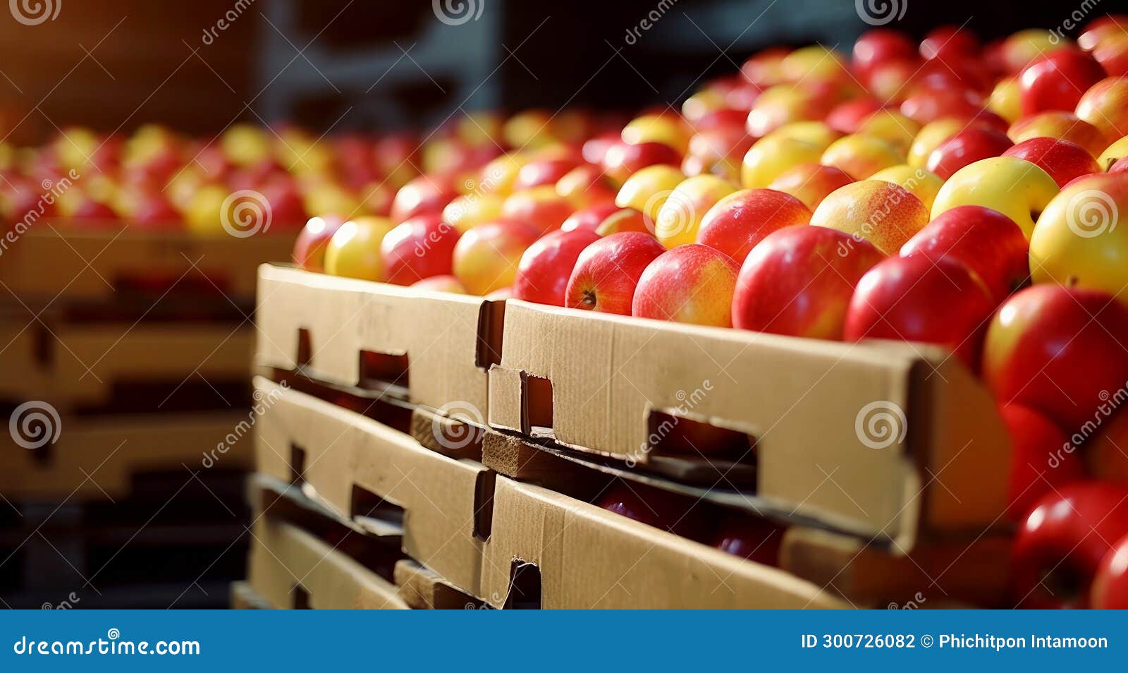 Apples in a Food Processing Facility, Clean and Fresh in Store ...