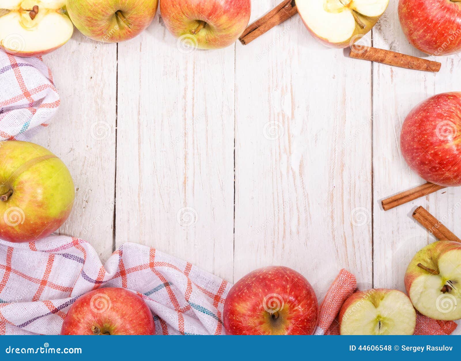 Apples. Frame. stock photo. Image of agriculture, cinnamon - 44606548