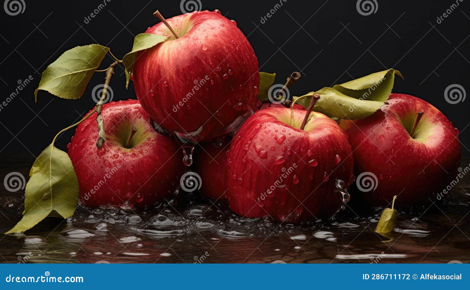 Apples front view stock illustration. Illustration of apple - 286711172