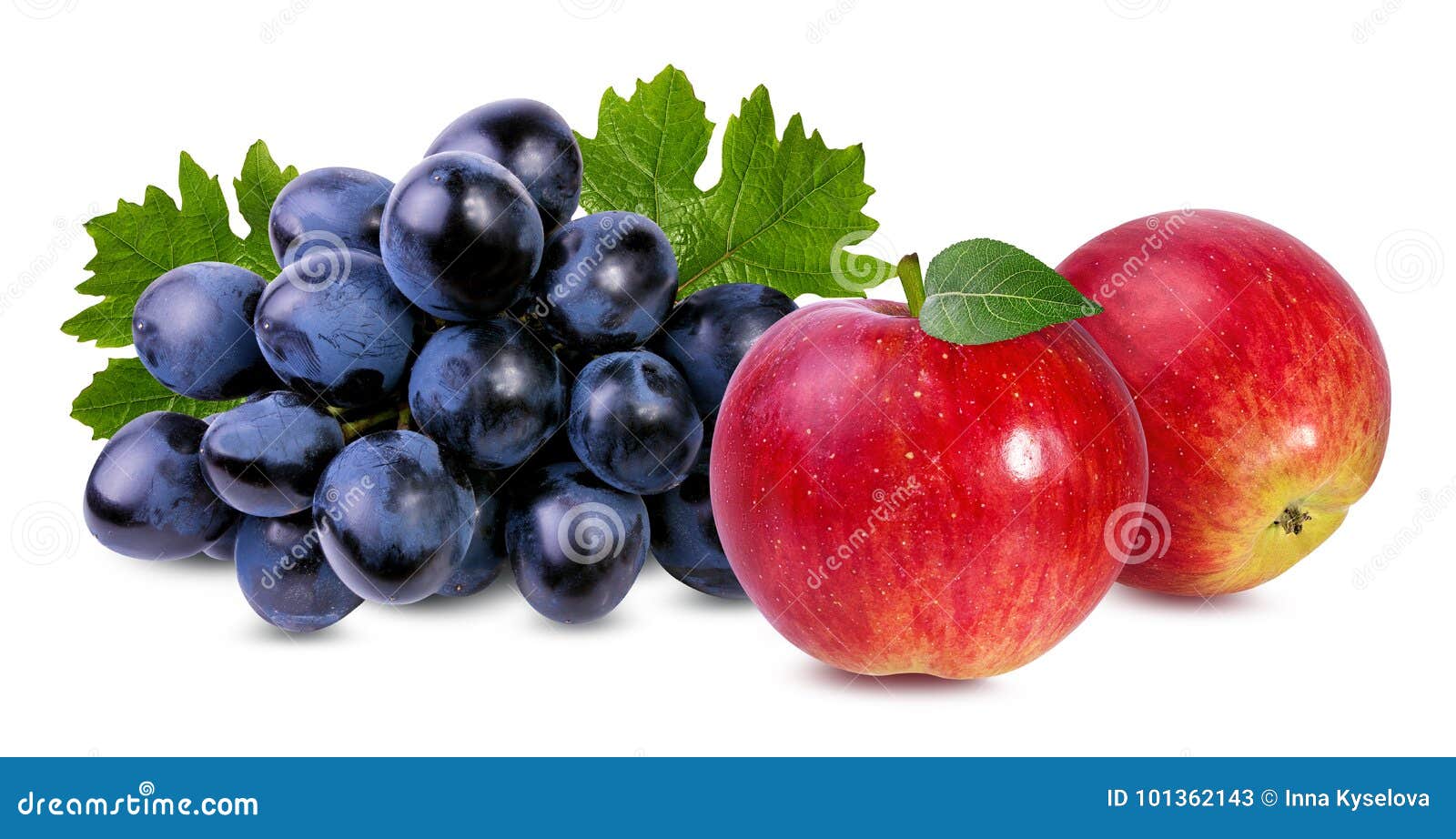 Apples and Grapes Isolated on White Stock Image - Image of vegetarian ...