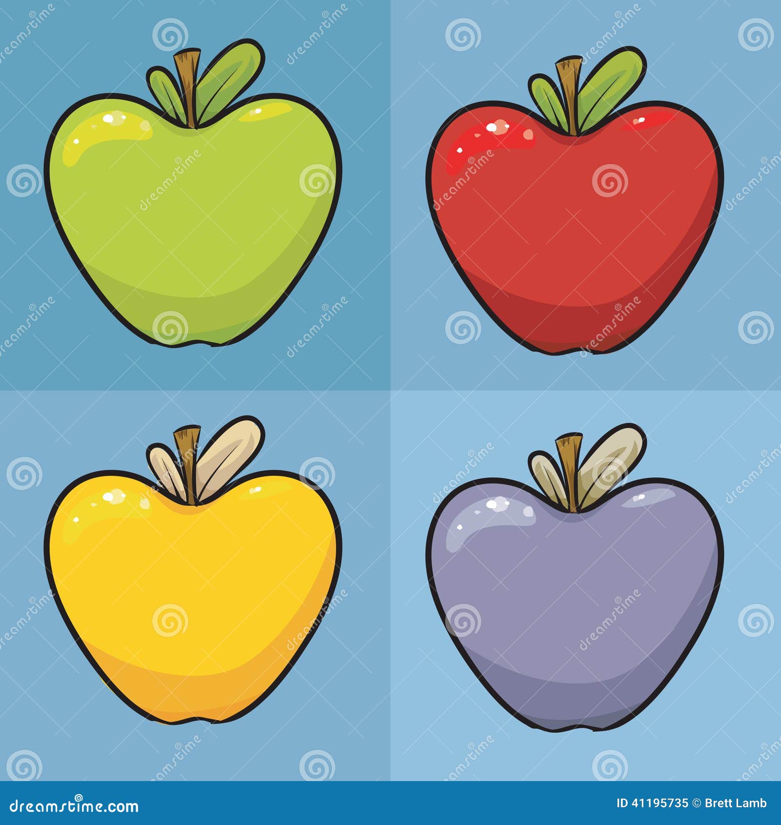 Apples stock illustration. Illustration of fresh, design - 41195735