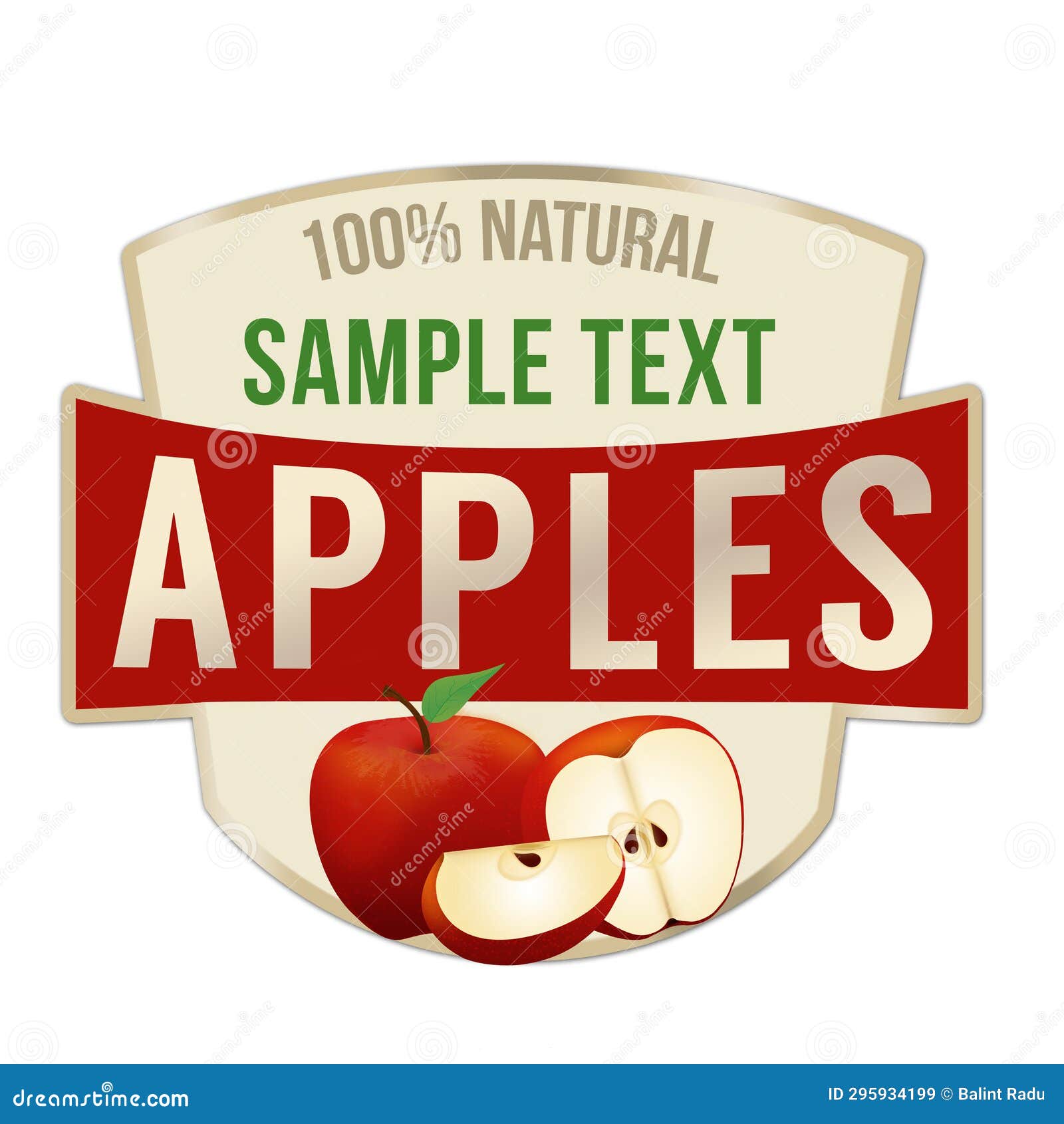 Apples Label Or Web Page Logo Royalty-Free Illustration | CartoonDealer ...