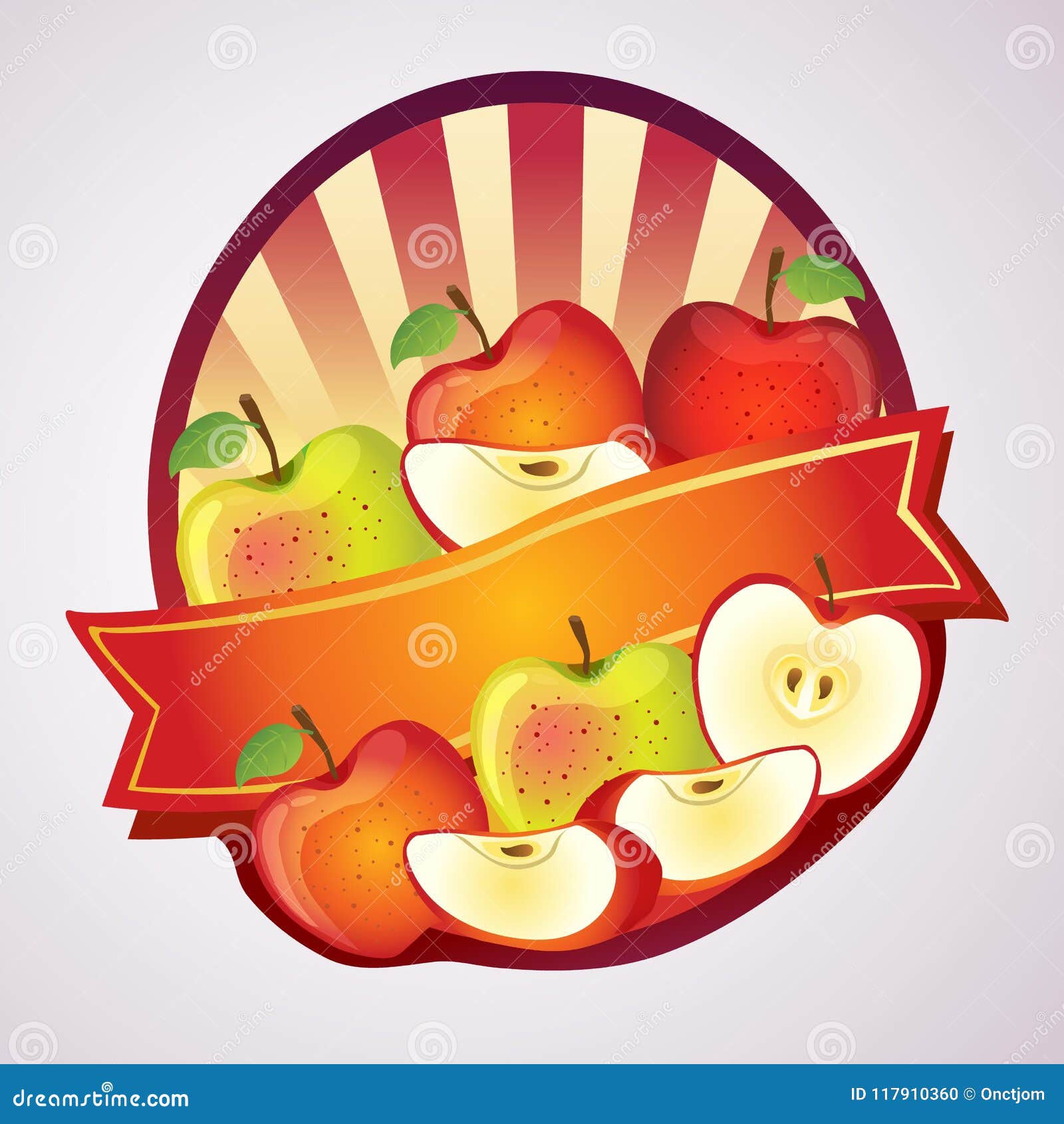 Apples label and tag stock vector. Illustration of additional - 117910360