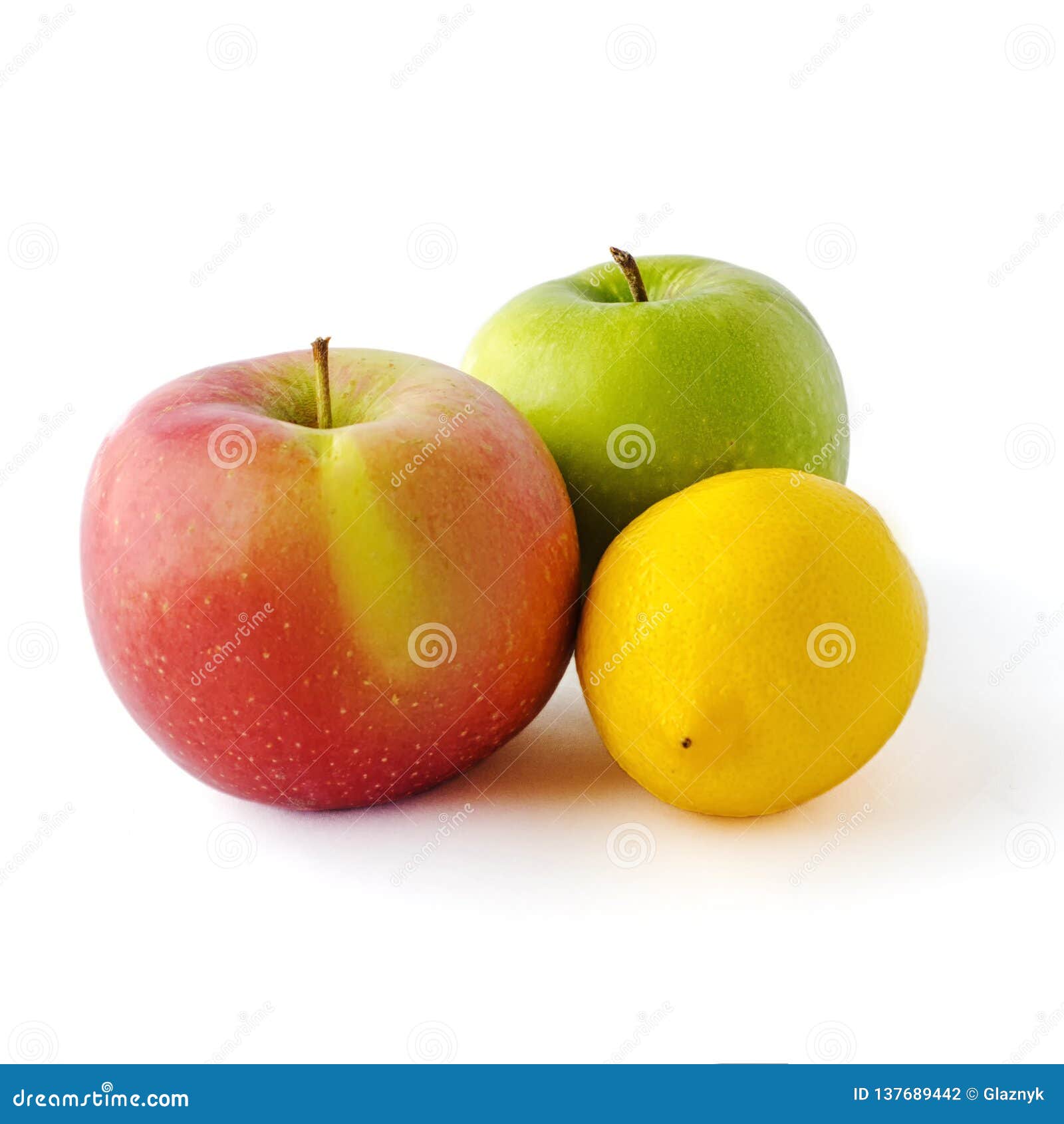 Apples and lemon stock photo. Image of fruit, healthy - 137689442