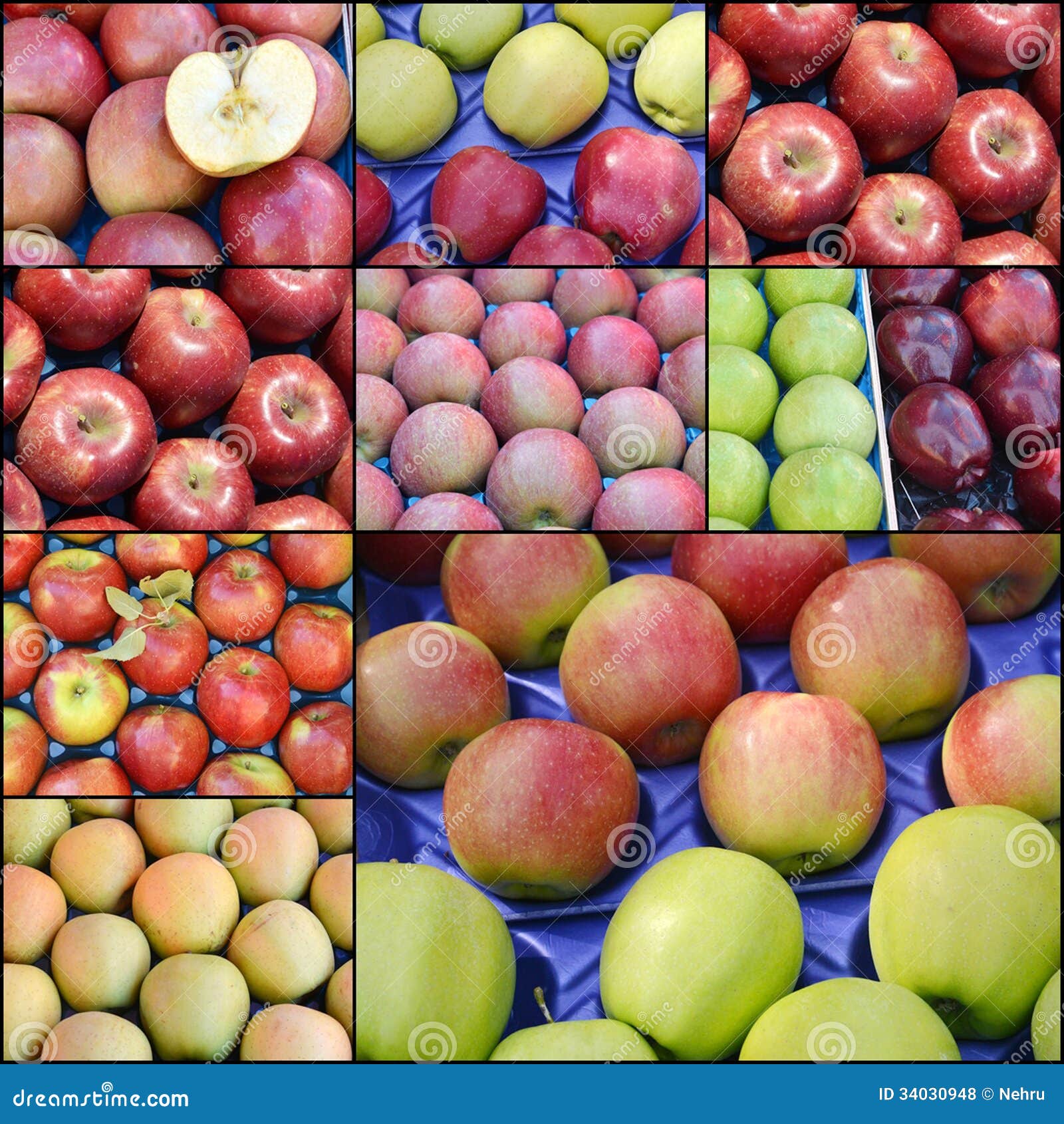 Apples in a market stock photo. Image of grenny, delicious - 34030948
