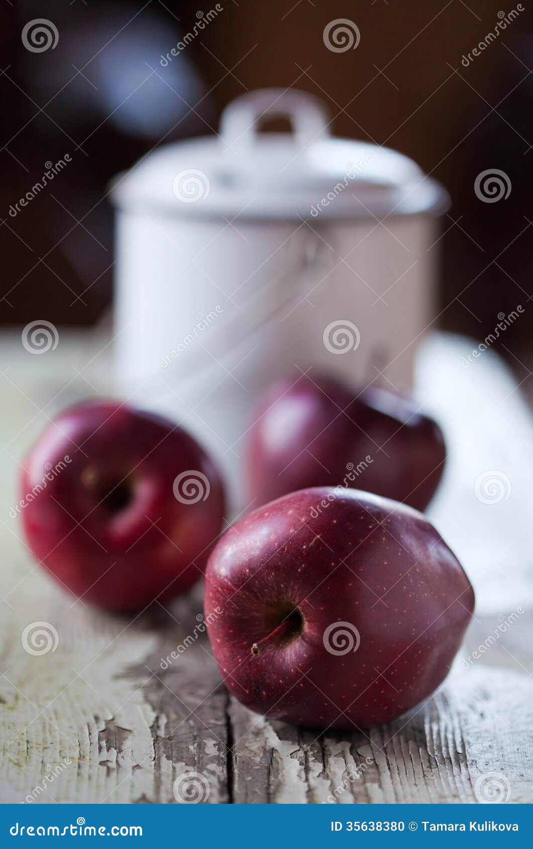 Apples and milk pail stock photo. Image of shiny, peeling - 35638380