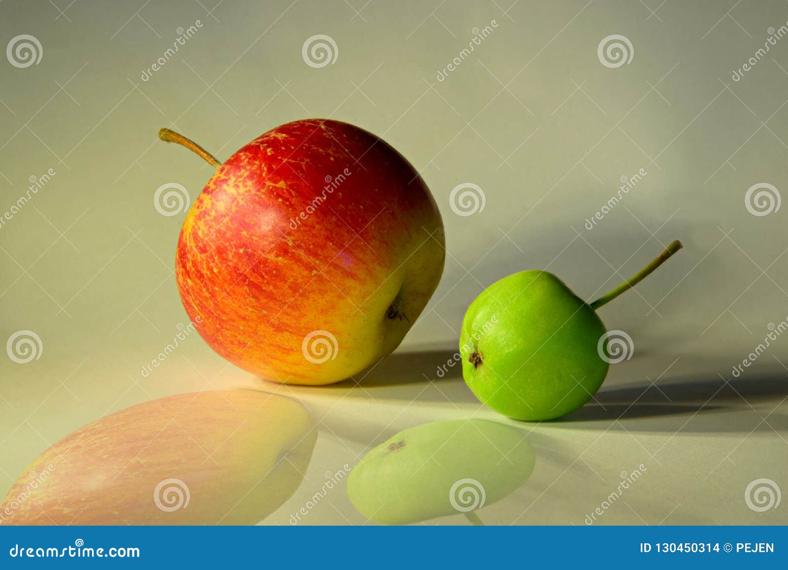 The apples in the mirror stock photo. Image of apples - 130450314