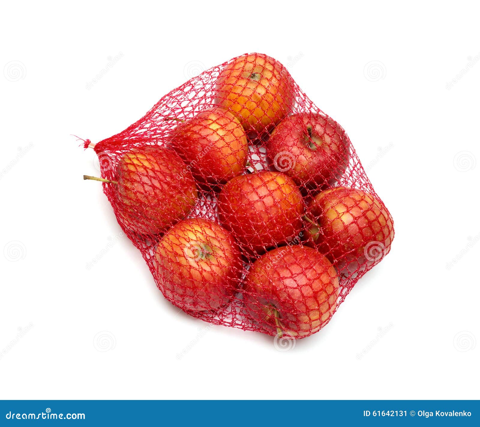 Apples Packaged in the Red Net Stock Image - Image of string, full ...