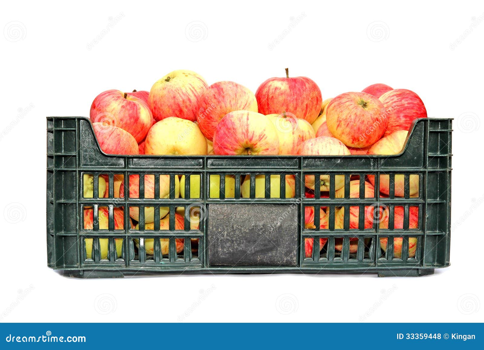 Apples in a Plastic Box Isolated Stock Photo - Image of isolated ...