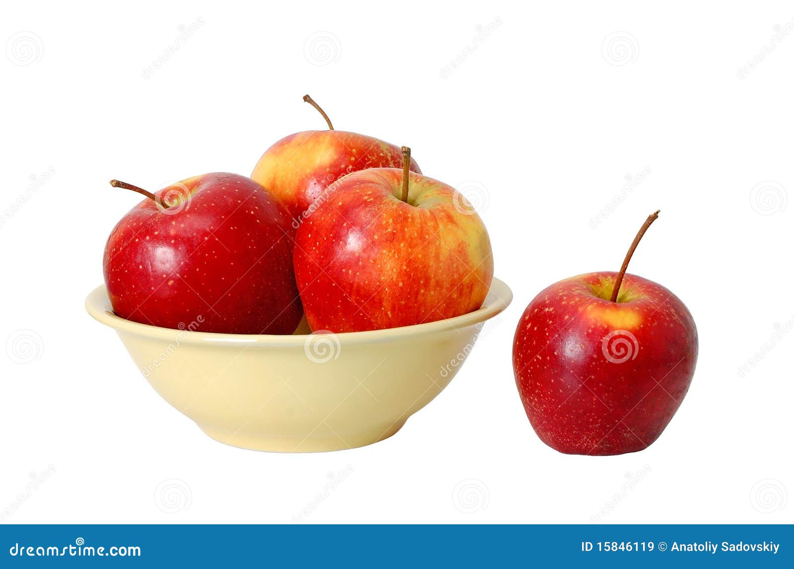 Apples on the plate stock image. Image of macro, fruit - 15846119