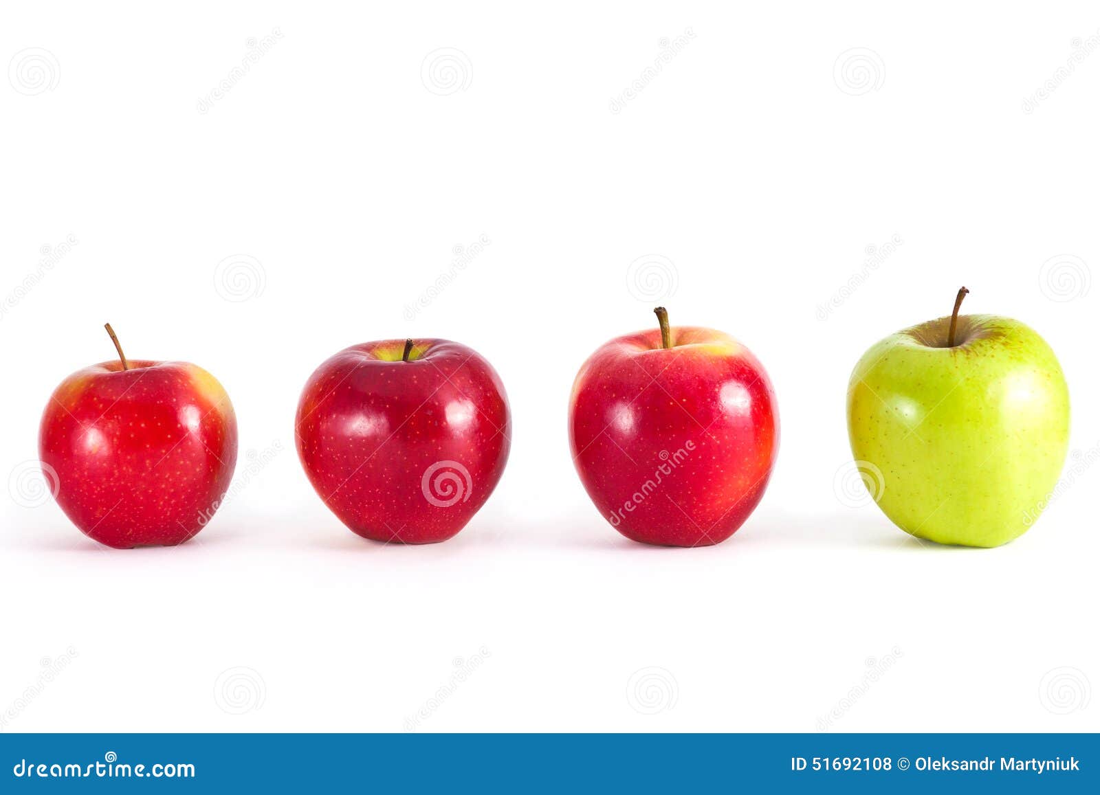 Apples in row stock photo. Image of selective, objects - 51692108