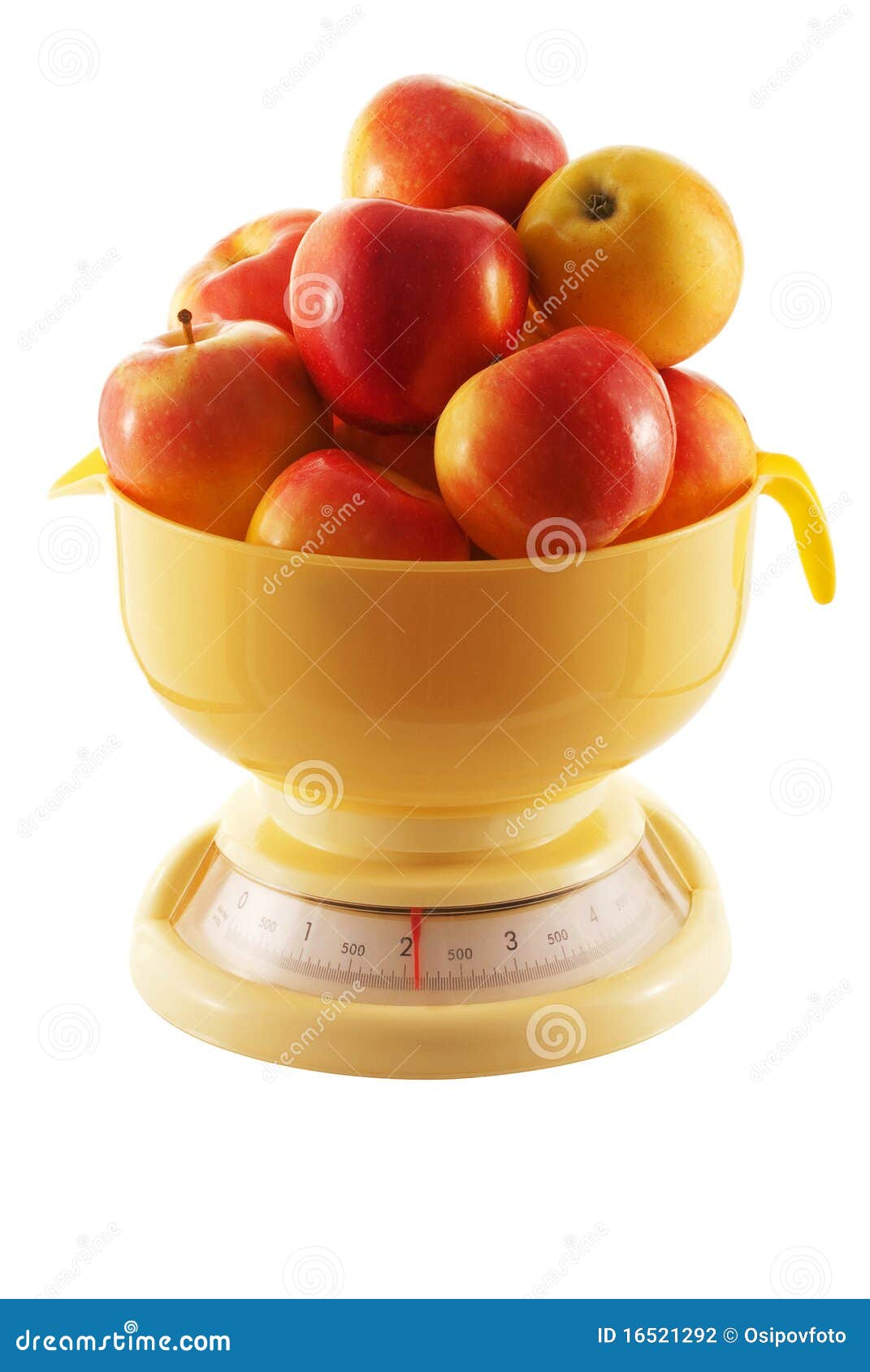 Apples on the scales stock photo. Image of colored, juicy - 16521292