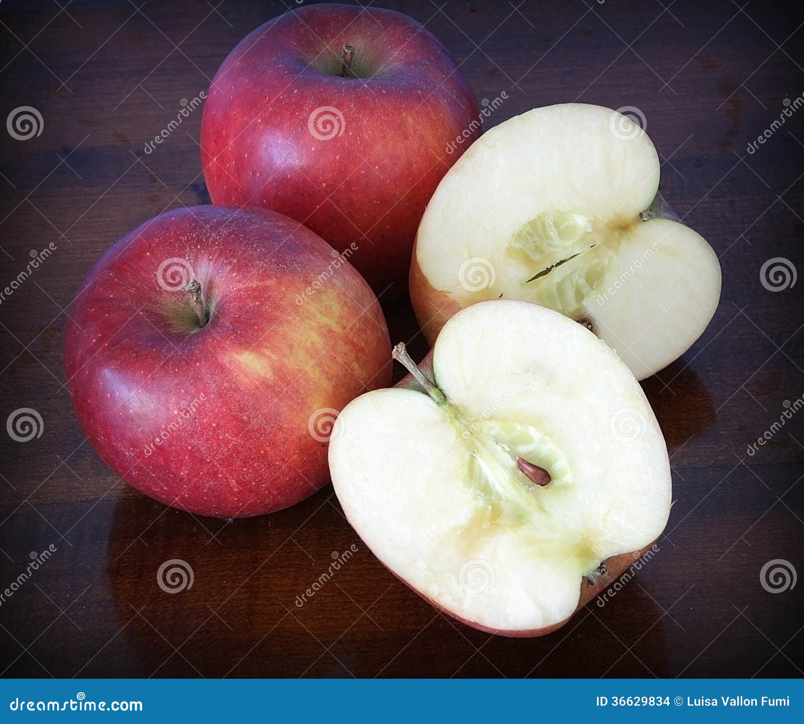 Apples, sliced and whole stock photo. Image of snack - 36629834