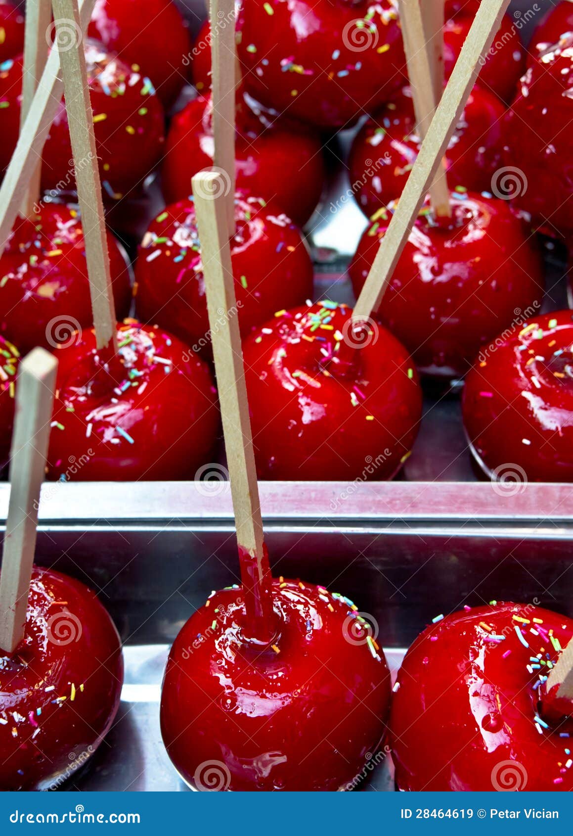Apples in Sugar Icing Toffee Stock Image - Image of festive ...