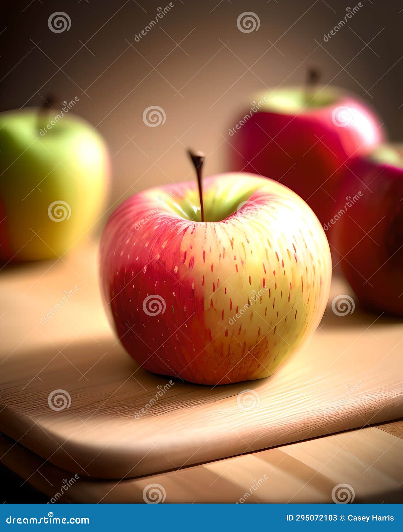 Apples on the table stock illustration. Illustration of produce - 295072103