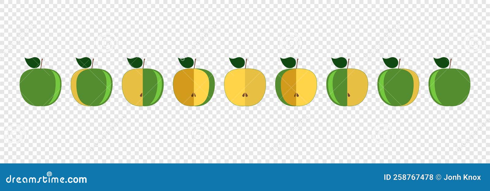 Apples Vector Set. Fruit Design Elements Stock Vector - Illustration of ...