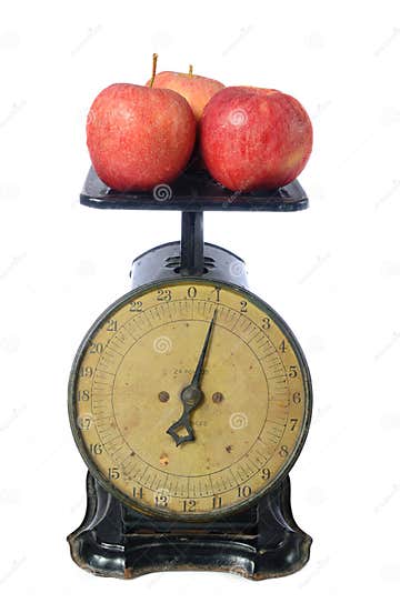 Apples on Vintage Scale stock photo. Image of market - 18933874