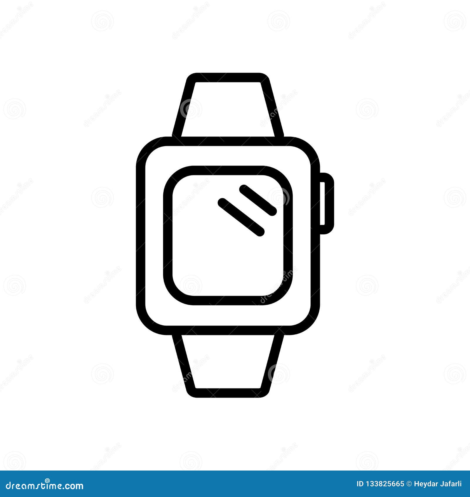 AppleWatch Icon Vector Isolated on White Background, AppleWatch Stock ...