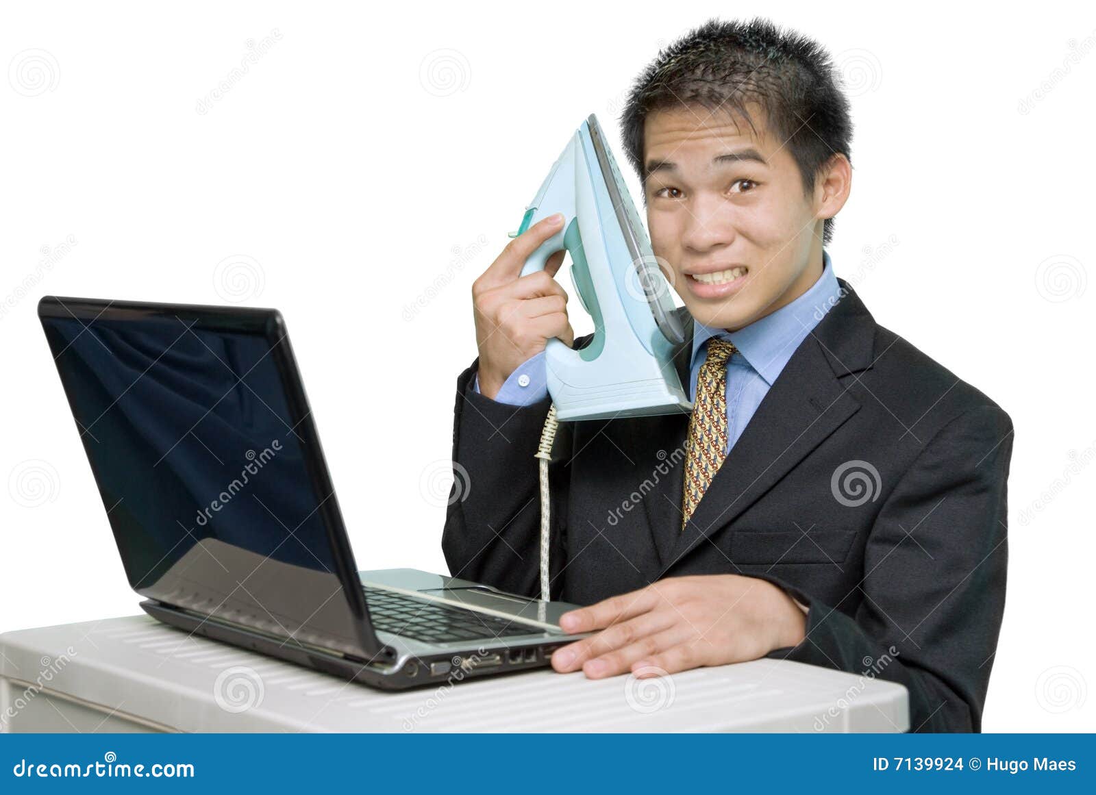 Appliance Salesman at Laptop Stock Photo - Image of laptop, lifestyle ...