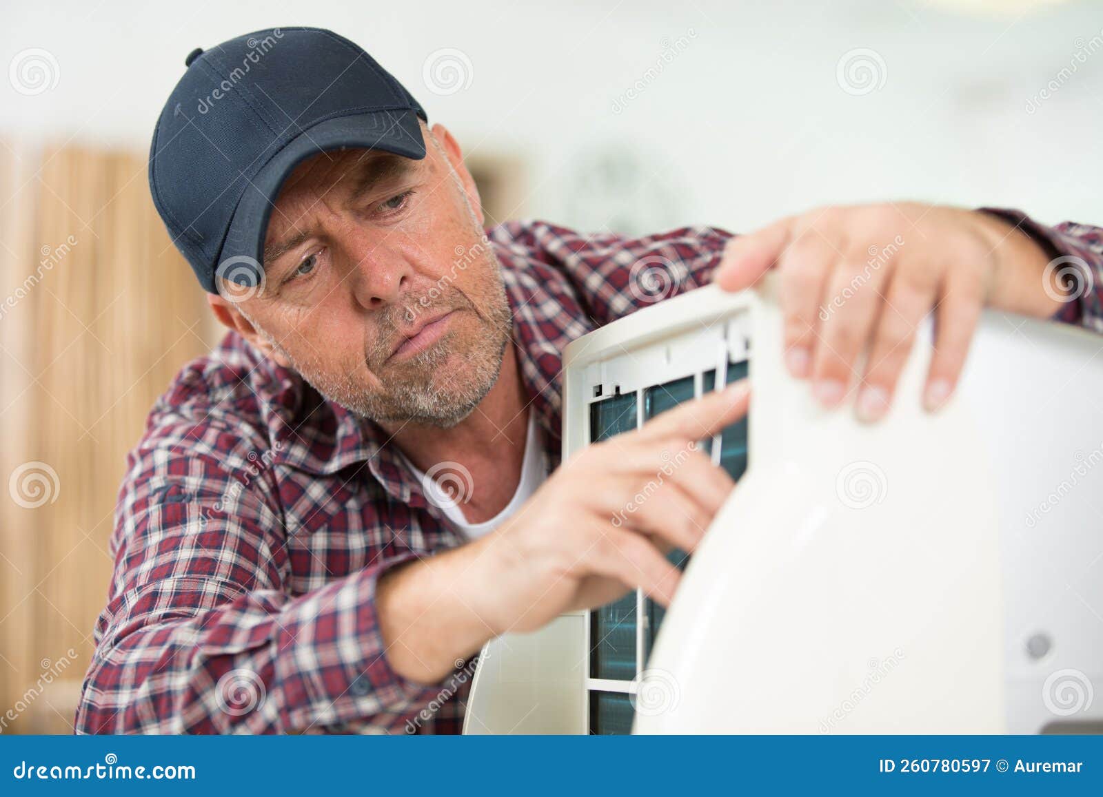 Appliance Technician Checking Filter Stock Image - Image of checking ...