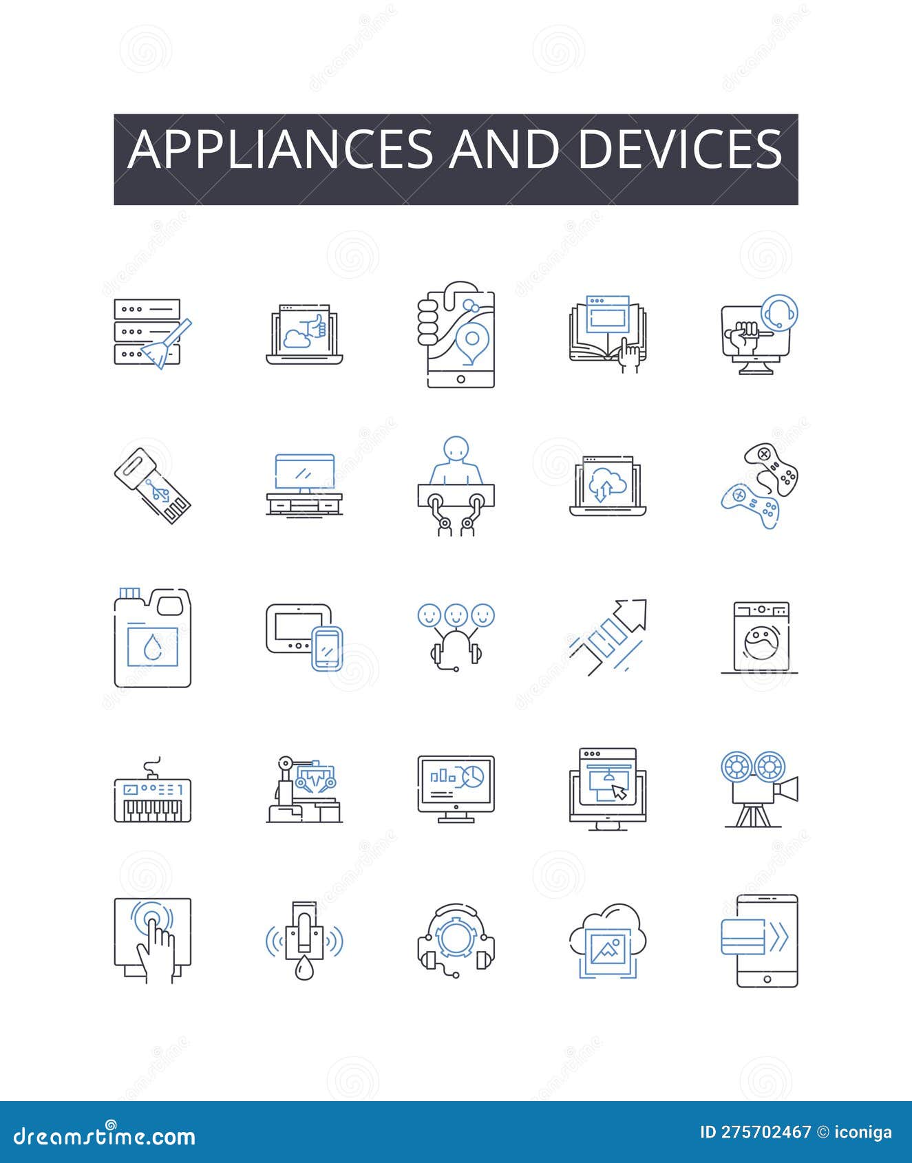 Appliances and Devices Line Icons Collection. Ethics, Values ...