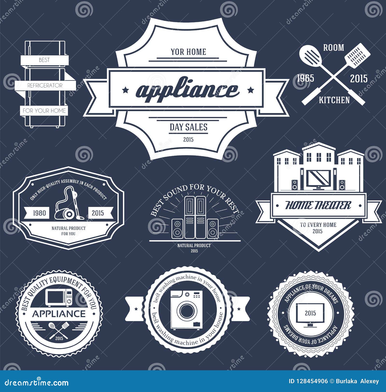 Appliances Label Template of Emblem Element for Your Product or Design ...