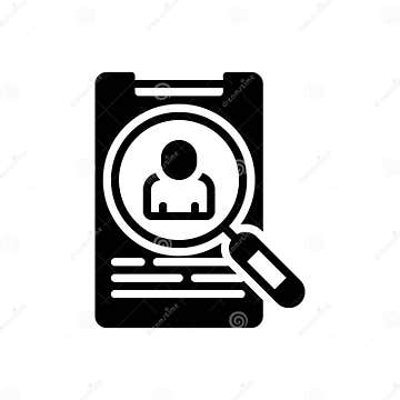 Black Solid Icon for Applicant, Petitioner and Candidate Stock Vector ...