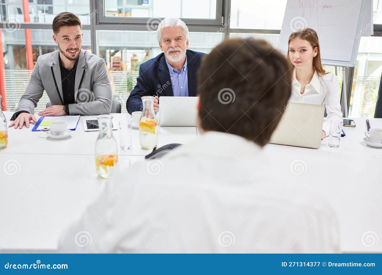 Applicant at the Interview with HR Stock Image - Image of profession ...