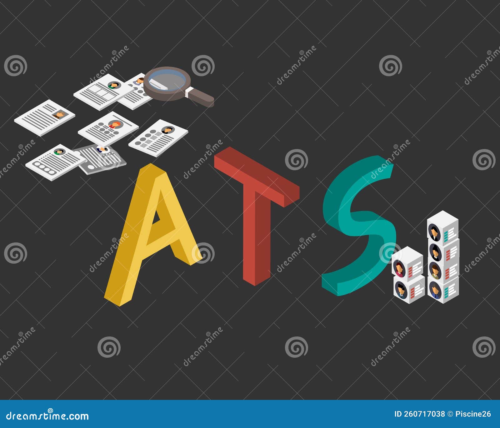 Applicant Tracking System or ATS for Recruitment Stock Vector ... Applicant Tracking System or ATS for Recruitment Stock Vector ...
