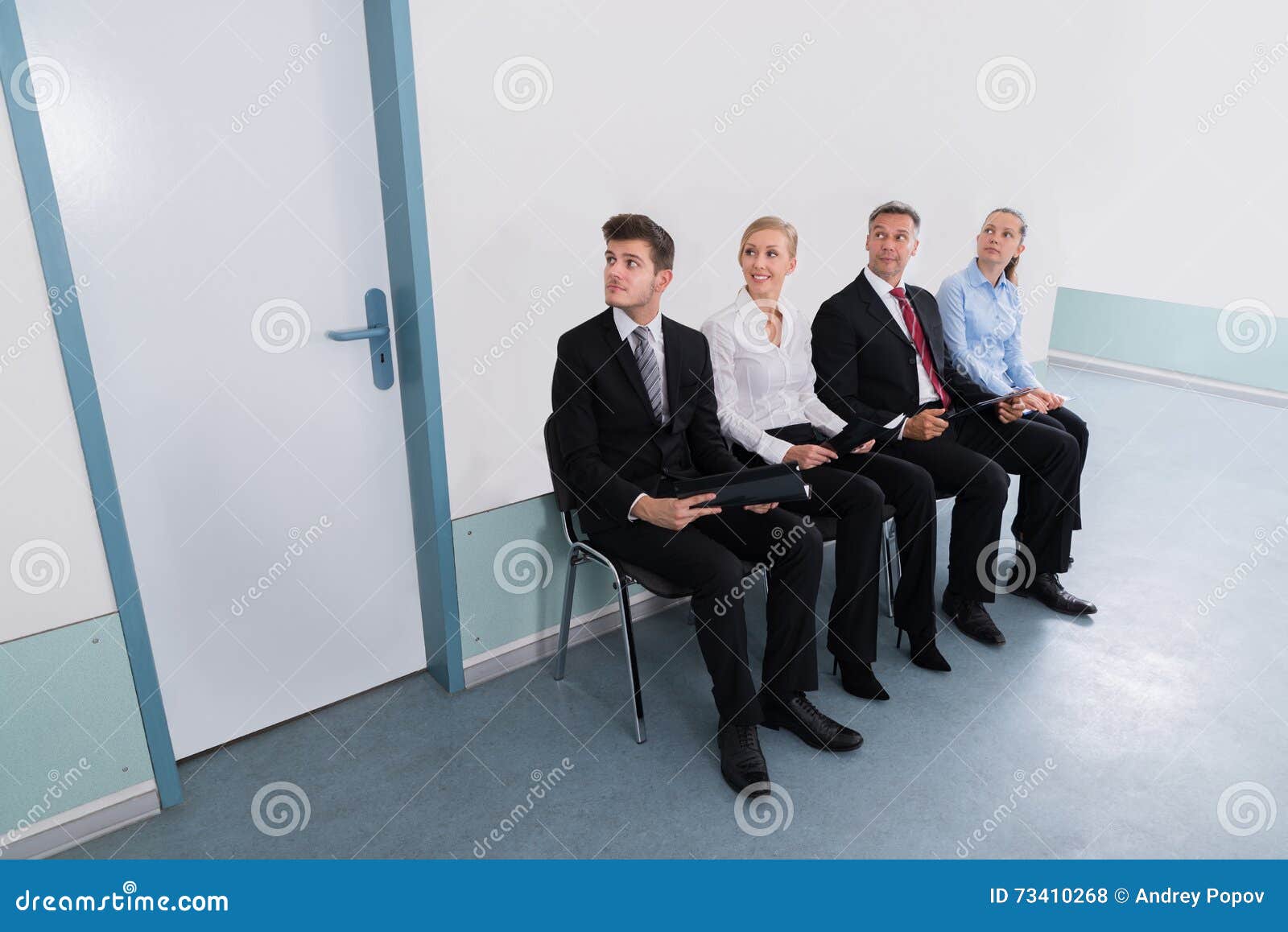 Applicants Sitting on Chair in Office Stock Photo - Image of applicant ...